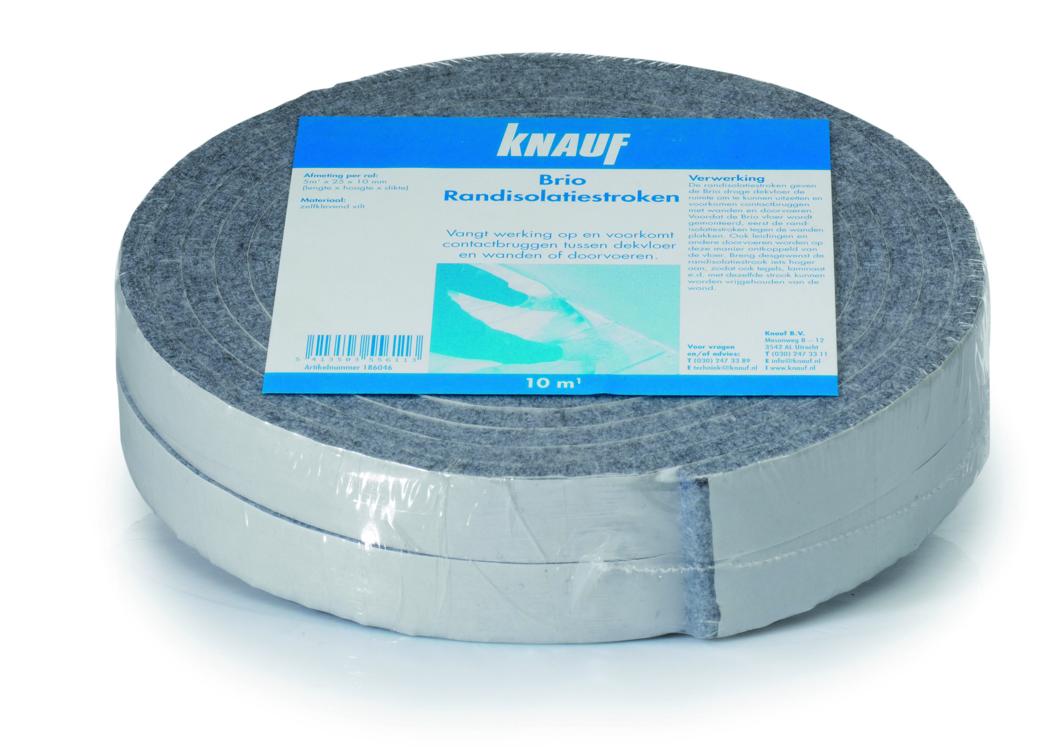 Knauf Randisolatiestroken (Glaswol) 100x1200mm doos 100 st